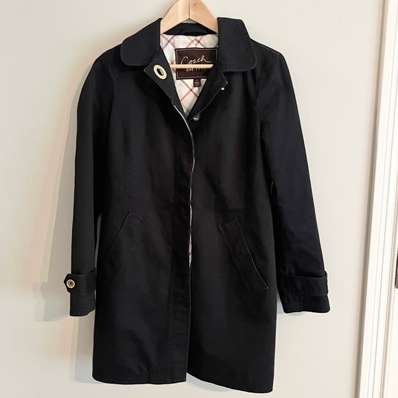 Coach | Jackets & Coats | Coach Womens Black Trench Coat Size Sp | Poshmark